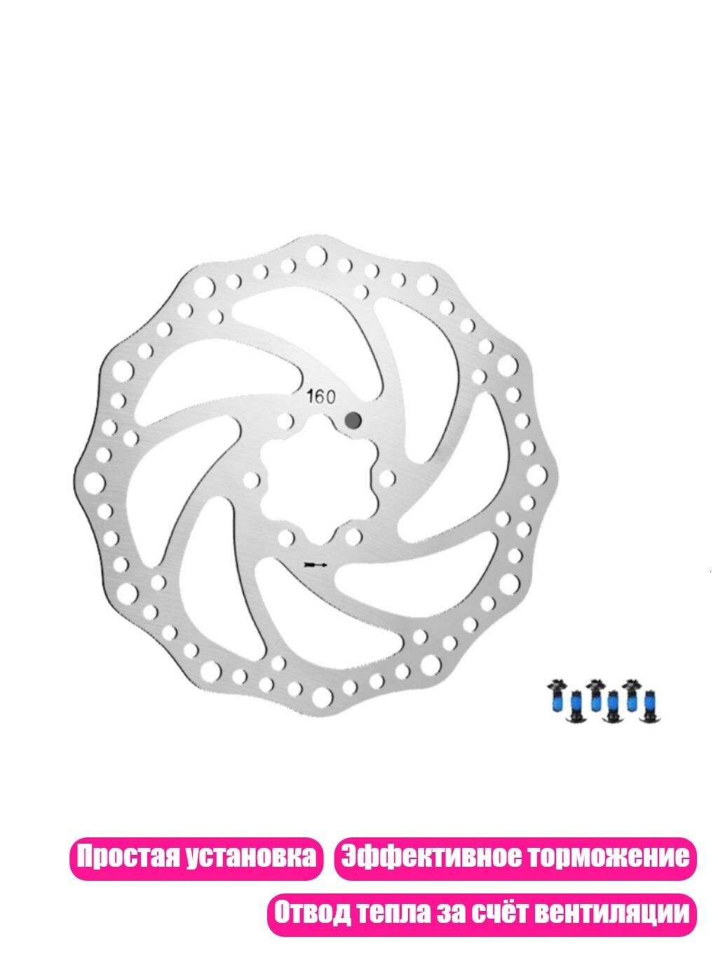 Диск тормозной центр-лок для горного велосипеда, 02 160MM