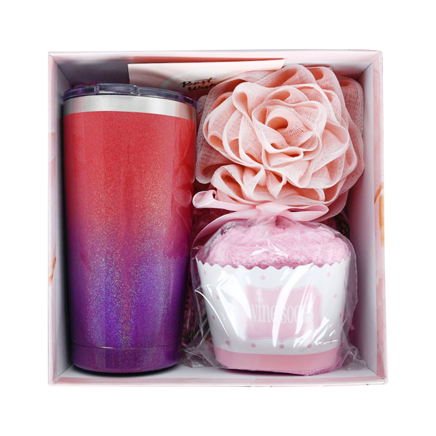 Набор для подарка кружка для кофе 20oz термокружка с крышкой приветственные открытки носки в форме пучка для торта ванной мяч серебряная кривая соломинка щетка для соломинки многоцветный AS 304+202 нержавеющая сталь