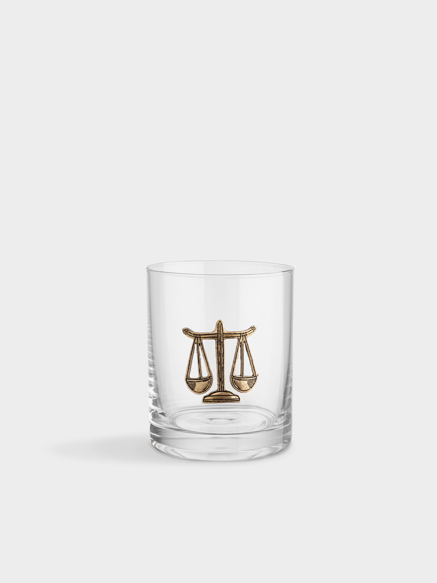 Стакан для виски, 10 см, 340 мл, стекло/металл, золотистый, Весы, Zodiac, Kuchenland