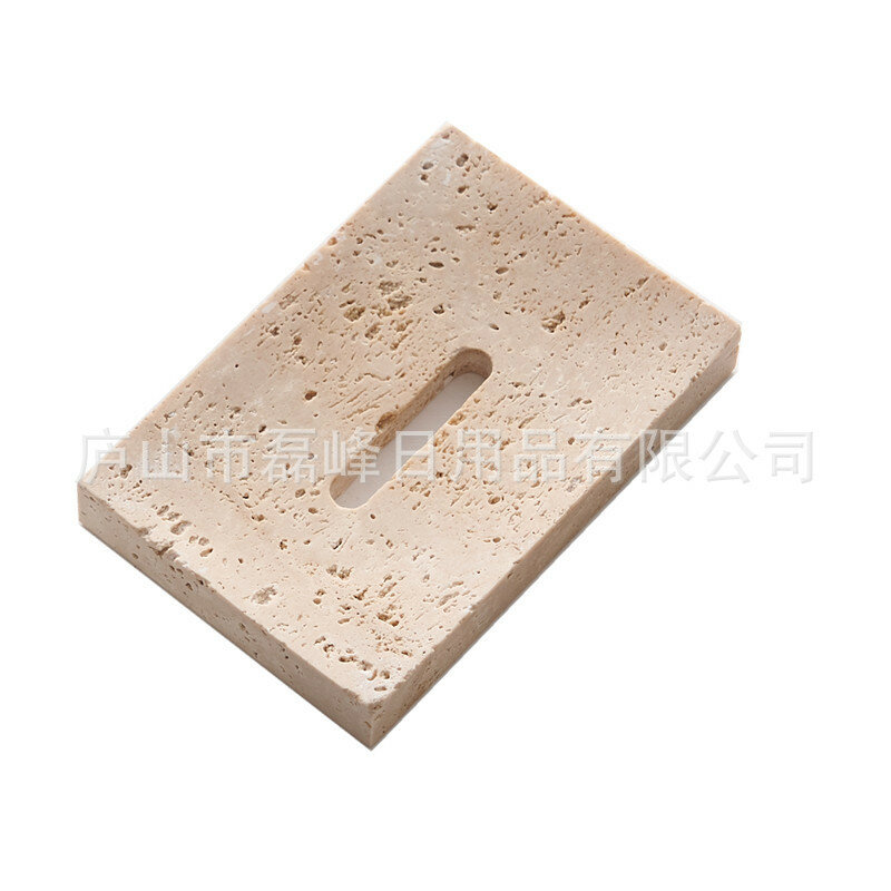 Мыльница из натурального мрамора и травертина для ванной, креативный поднос для мыла, стойка для хранения, поддон для слива мыла