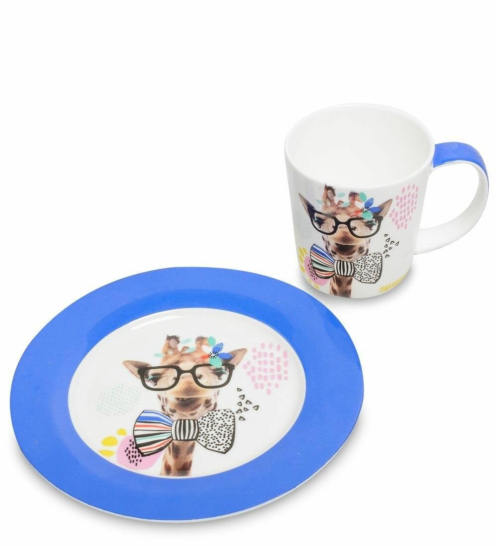 Кружка с дес. тарелкой Фанни (Stechcol) A2096189 Stechcol, Костяной фарфор