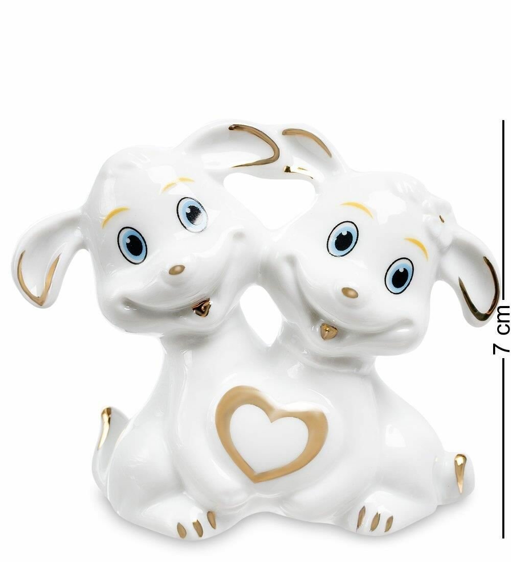 Фигурка Пара щенят A2101358 разностор, Фарфор