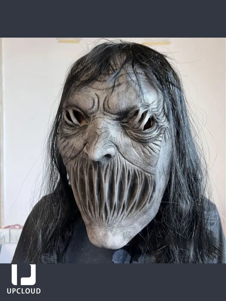 Хэллоуин: Маска сорвиголовы/Ужасы + Монстр без рта/UPCLOUD-с волосами + Ниггер + Латексный головной убор