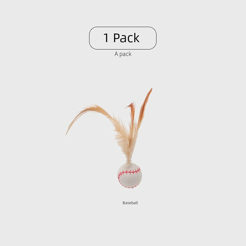 Игрушка для кошек: мячик с перьями, мяч для упражнений, дразнилка, средство для самостоятельного развлечения, средство