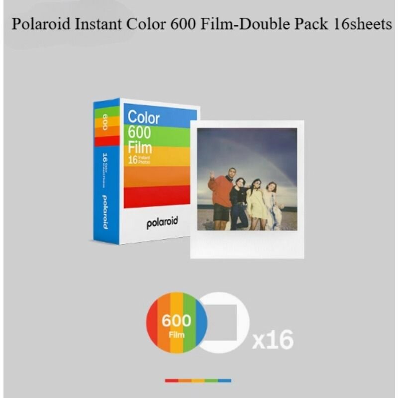 Polaroid 600 Film -white frame double pack 16sheets Color Новая лимитированная серия фотопленки 600 с однородной рамкой