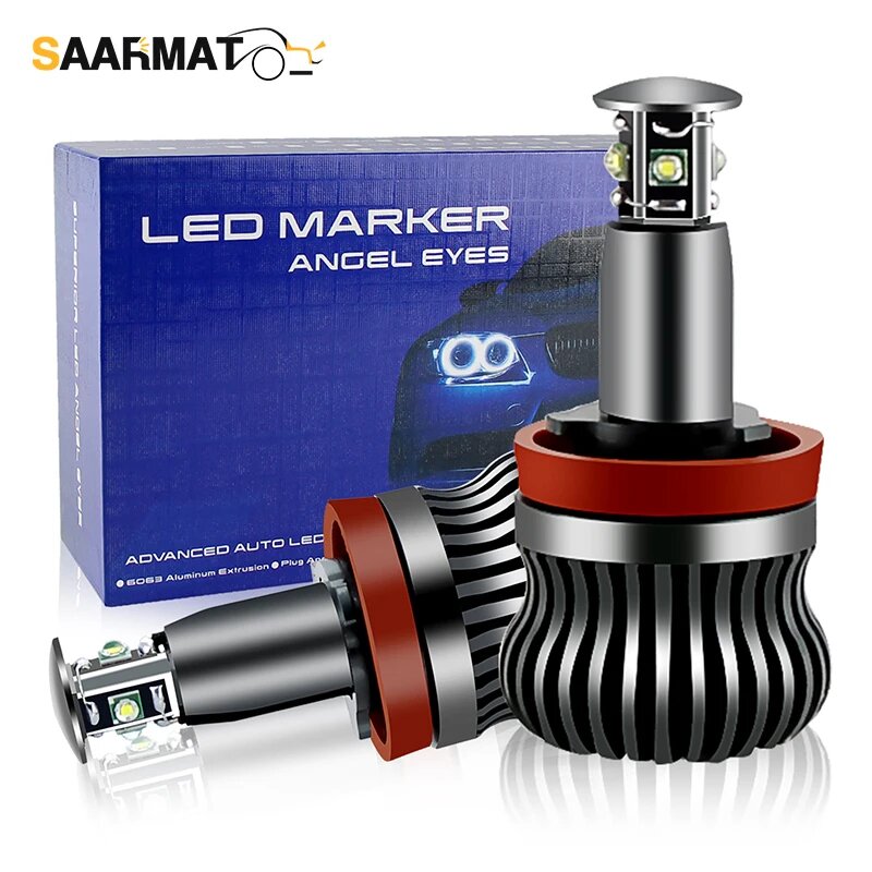 2 шт. 20 Вт светодиодные фонари «Ангельские глазки» красный/белый/синий свет для BMW E82 E87 E90 E91 E92 E93 E60 E61 E63 E70 X5 E71 X6 E89 Z4 2008-2013 White Light