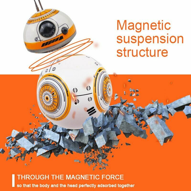 RC BB 8 Робот 2.4G Дистанционное управление Звуковое действие Фигура Обновление Интеллектуальный BB8 Шар Droid Робот BB 8 Модель Игрушка RC Робот для детей (Оранжевый)