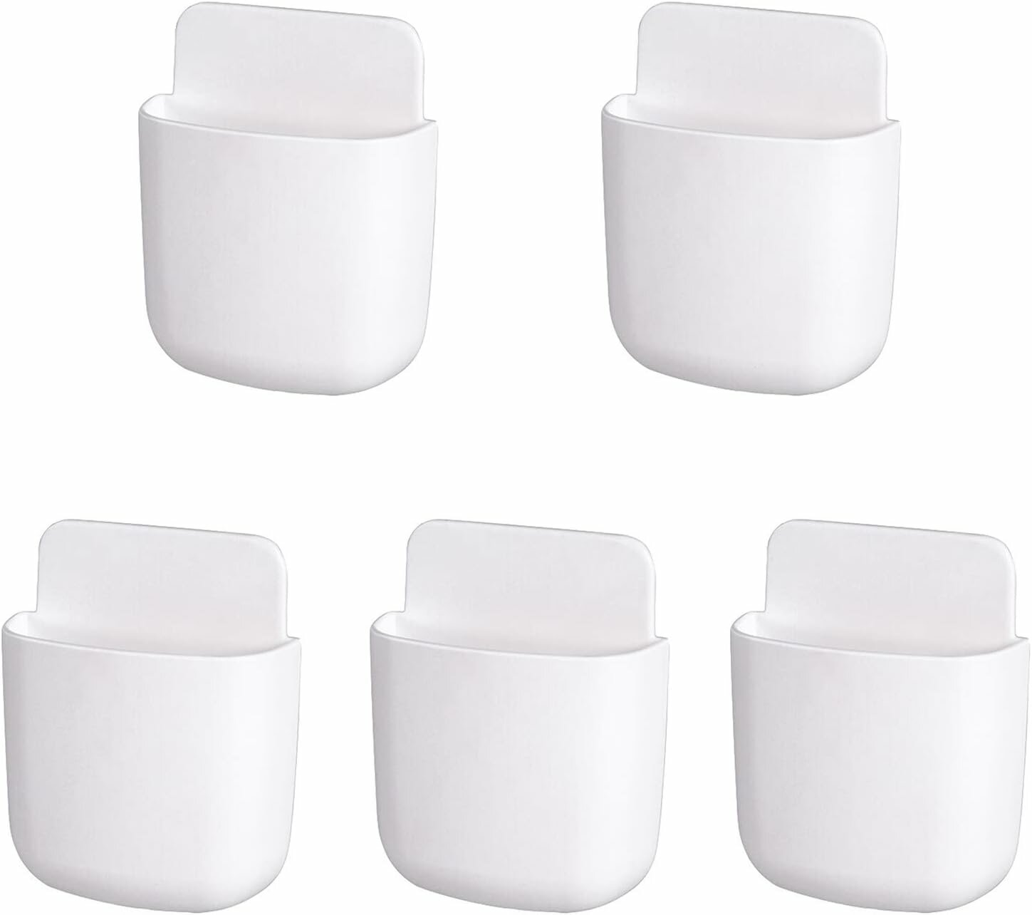 5 наборов держатель для пульта дистанционного управления, хранилище на стене, универсальный держатель для пульта дистанционного управления, белый цвет, материал PP, размер 11.5x9x3.5cm