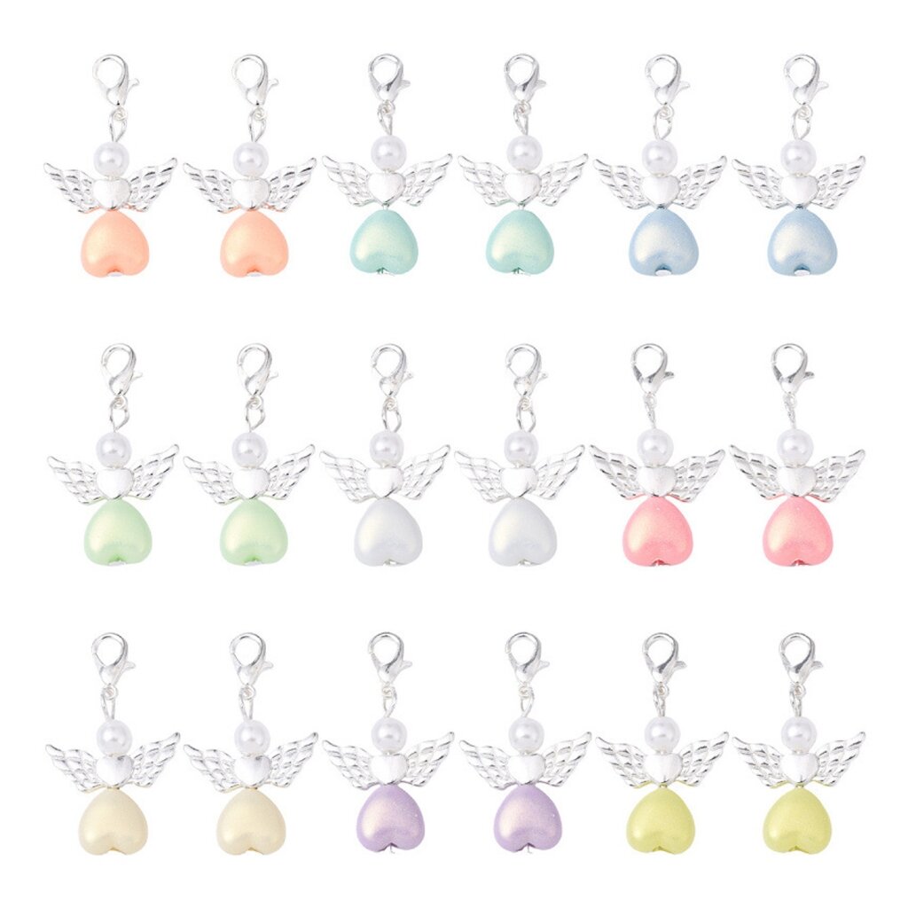 50 шт, подвеска в форме крыльев ангела в форме сердца (смешанный цвет)