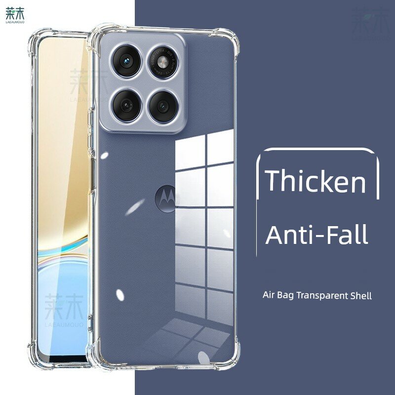 Прозрачный чехол с защитой от ударов для Motorola XT2507-5, в комплекте: штатив, без стеклянного экрана
