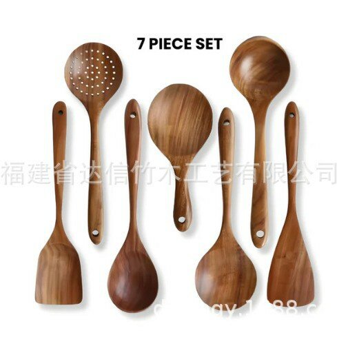 10-предметный набор, 5-предметный набор, деревянная ложка, лопатка, суповая ложка, деревянная лопатка, кухонные инструменты, набор кухонной утвари, ведро для хранения