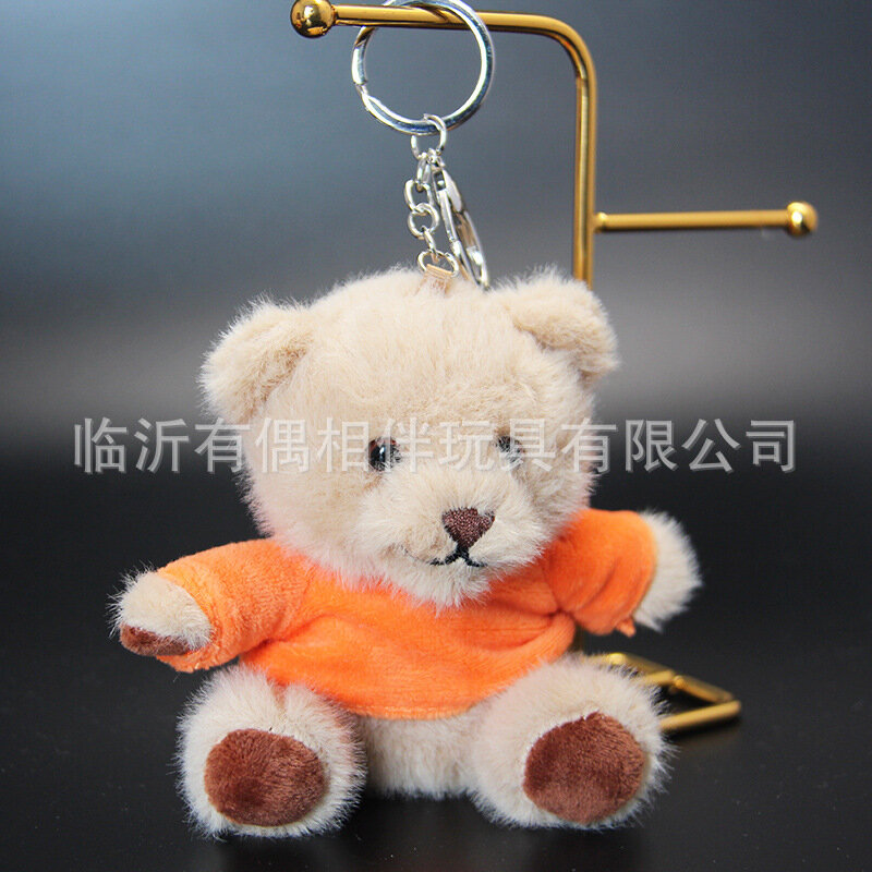 Милый плюшевый медвежонок-брелок для сумки, кукла-медвежонок, брелок для ключей с возможностью нанесения логотипа