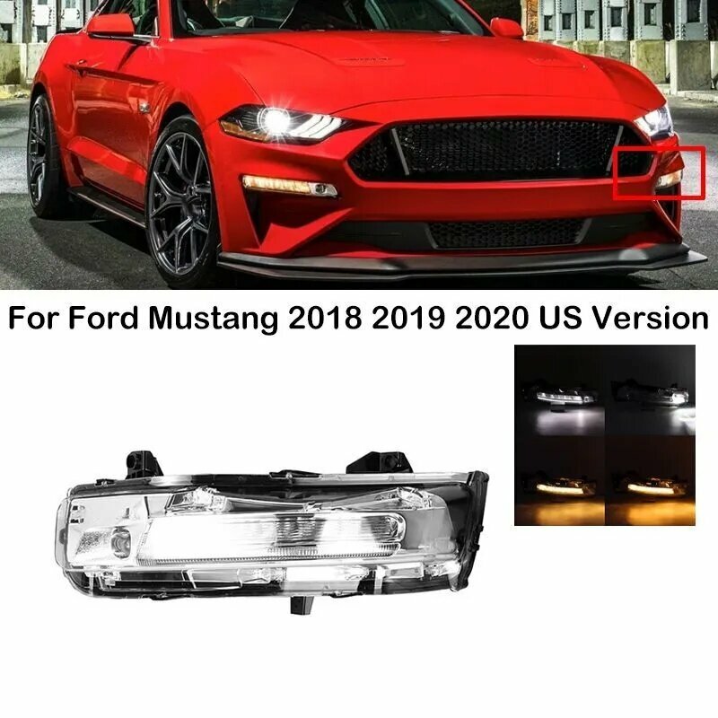 Фары автомобильные, Огни дневные ходовые, 1 шт, арт. Ford Mustang 2018 2019 2020