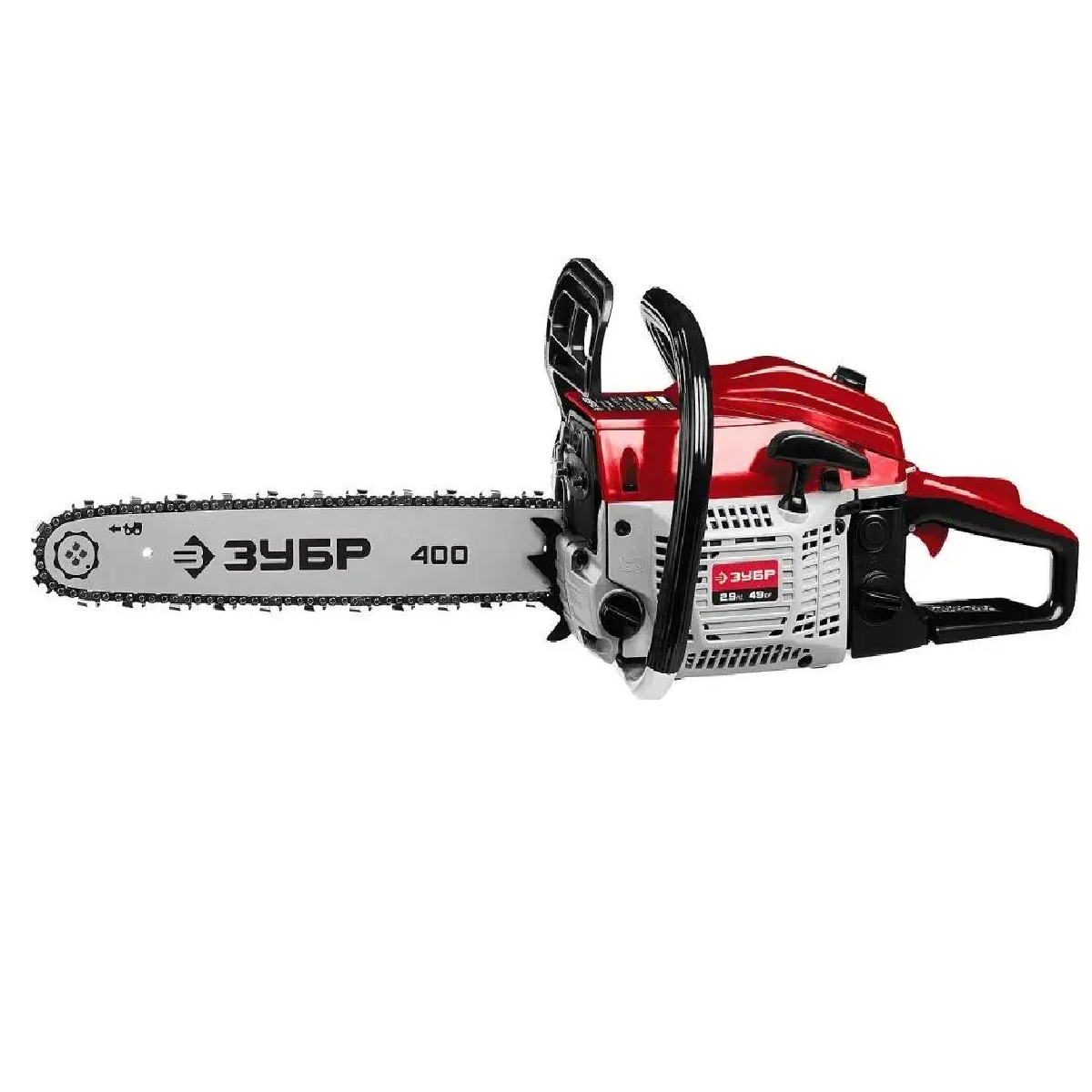 Пила цепная бензиновая ЗУБР ПБЦ-М40-40, 40 куб. см, 1500Вт, серый/красный