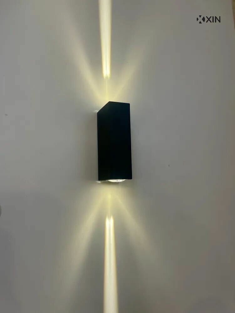 Настенный светильник Flylight, светодиодный, пластик, черный, IP65, мощность 6 Вт