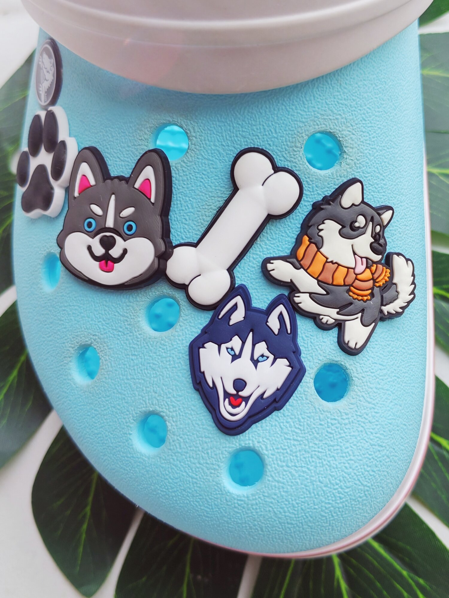 Джибитс Хаски собаки для Crocs