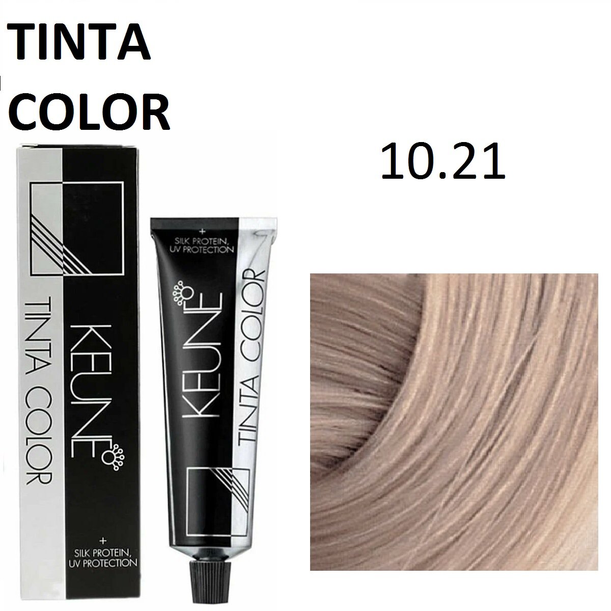 Keune Tinta Color 10.21 стойкая краска для волос, Светлый Пепельно-Перламутровый, 60 мл