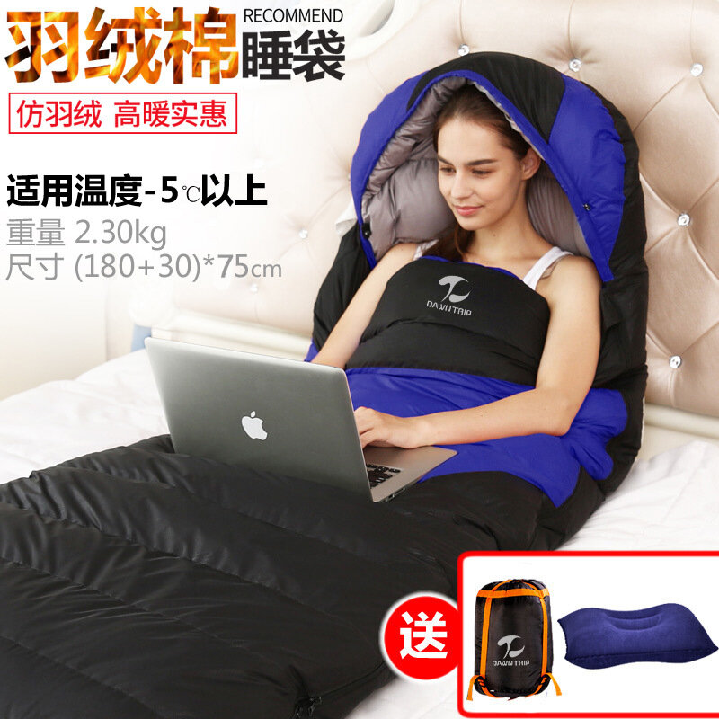 2026 Новейший пуховый спальный мешок, односпальный и двуспальный, для взрослых, конвертный, теплый спальный мешок для зимних путешествий и кемпинга