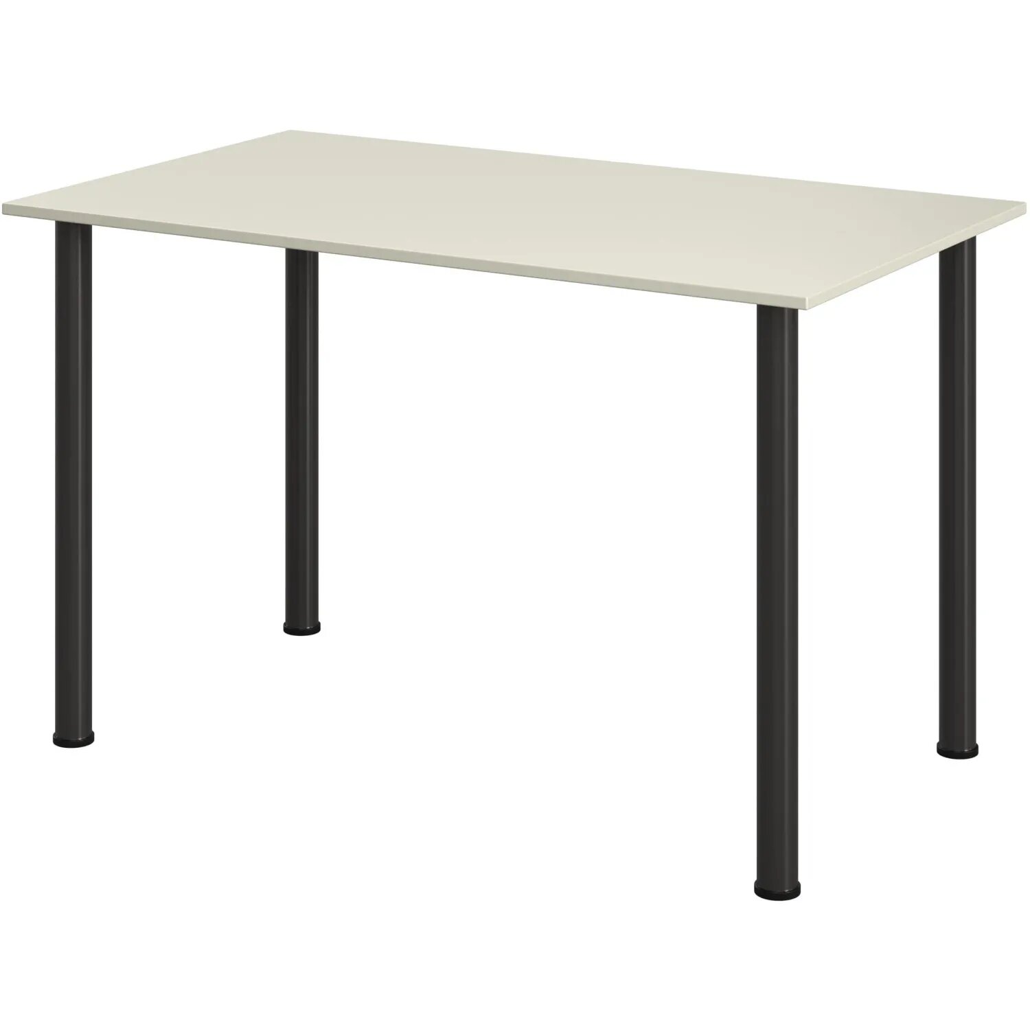 Стол обеденный Комус МДС 120х70 серый/черный