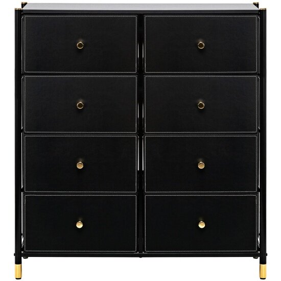 Комод Импэкс Мебель Leset Нирита/Хайди, 8 ящиков, Черный