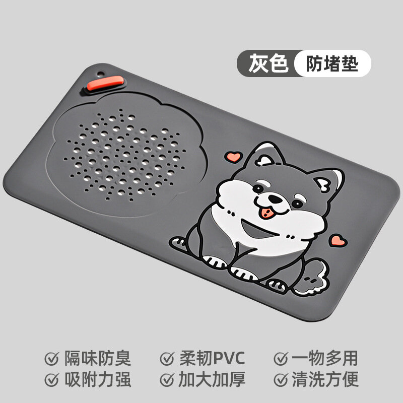 Прямоугольная крышка для сливного отверстия в ванной, защита от запаха, защита от насекомых, кухня, ванная, туалет, милый мультяшный силиконовый стикер для сливного отверстия