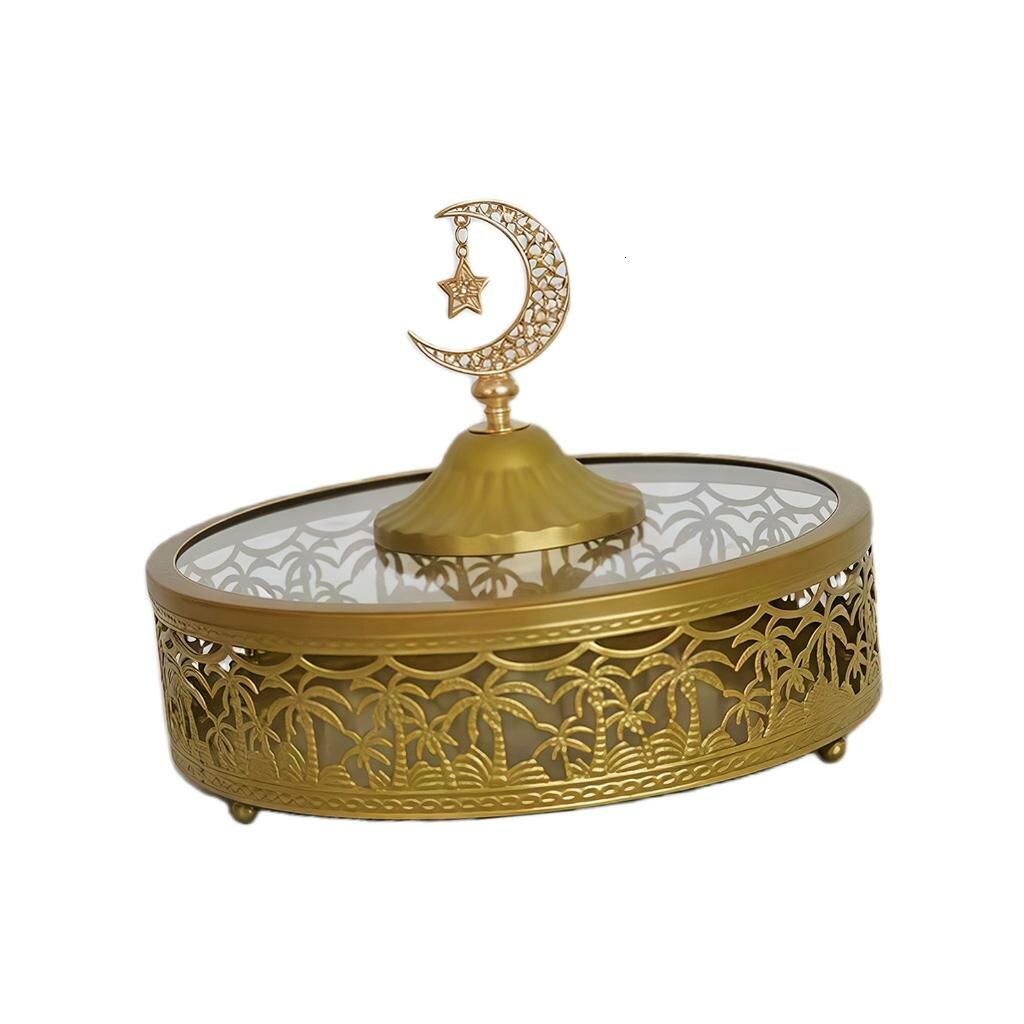 Железный поднос с крышкой для хранения еды, C