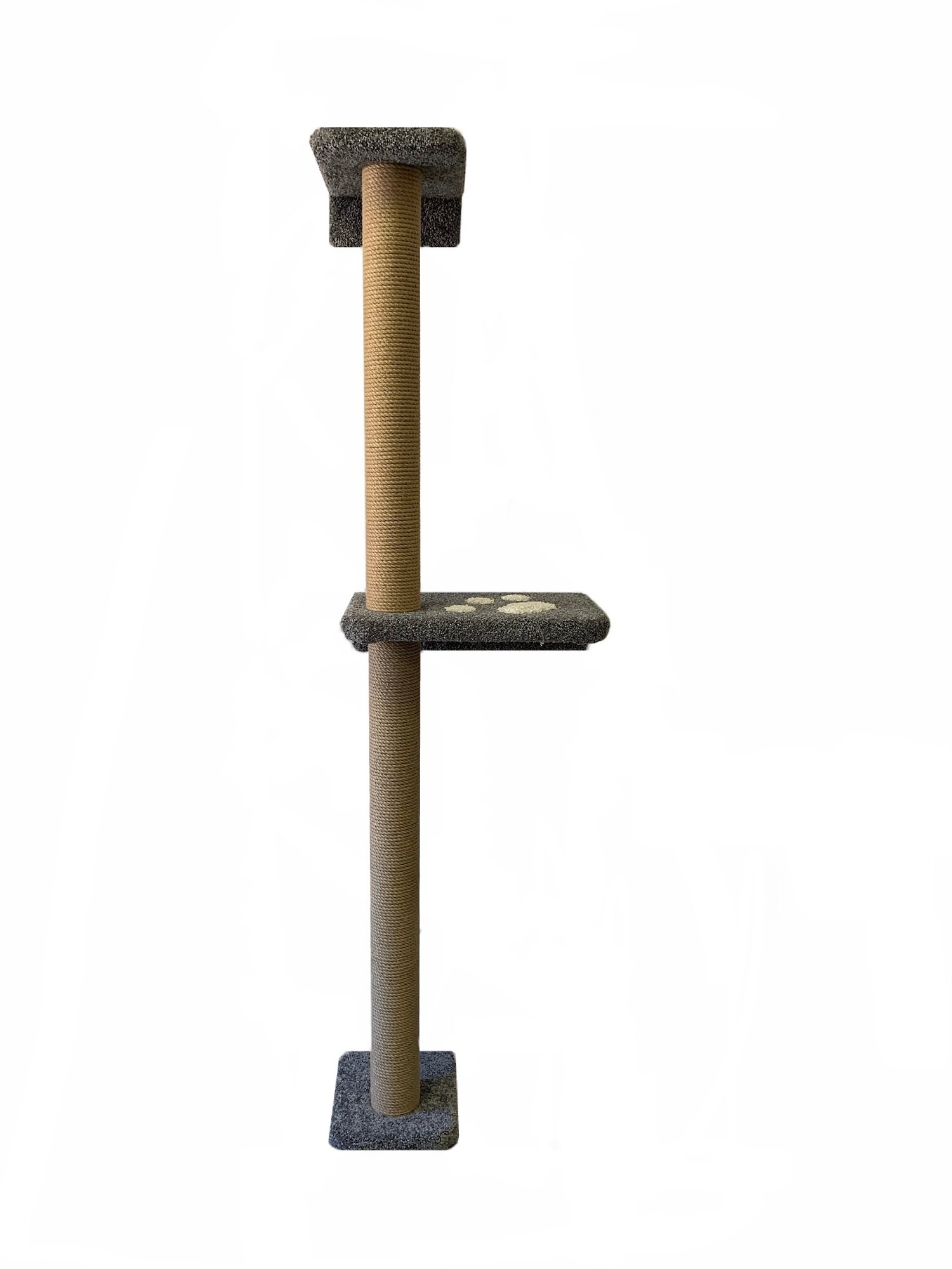 Когтеточка "Стеша" Мягкая лапка, настенная, высота 237 см, серая