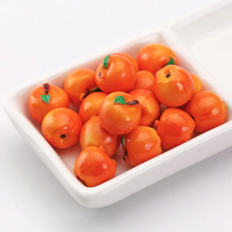 Пластиковые яблоки, цвет 4, 5 шт.
