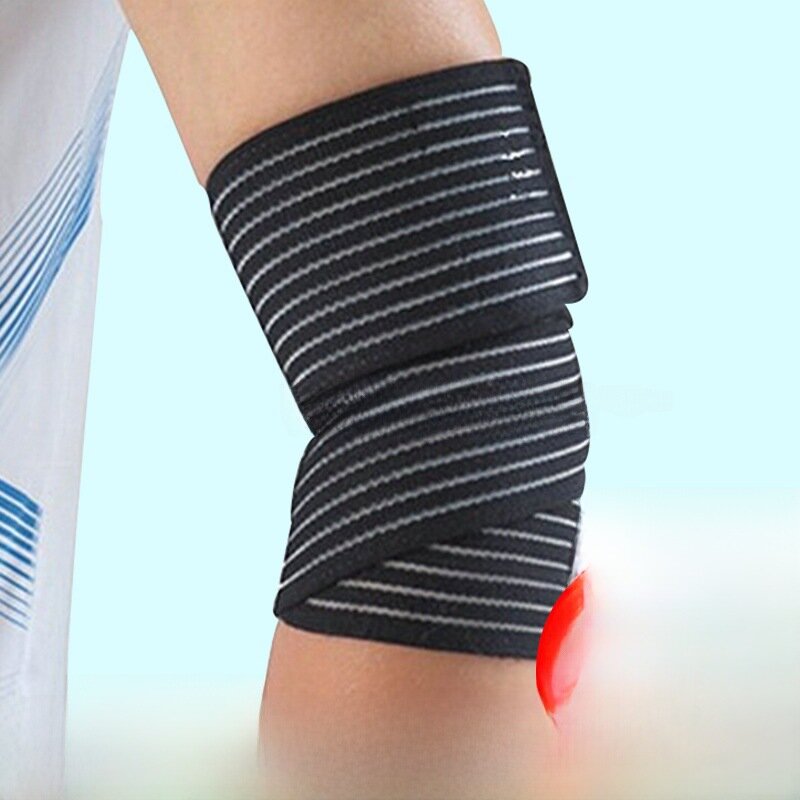 Сила под давлением Спортивные бинты налокоть Бадминтон Фитнес Баскетбол Теннис Помощение с анти-растяжение Спортивные