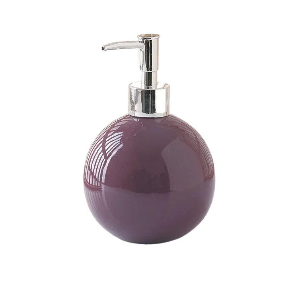 Бордовая керамическая бутылка для мыла 550 мл, Color: Purple