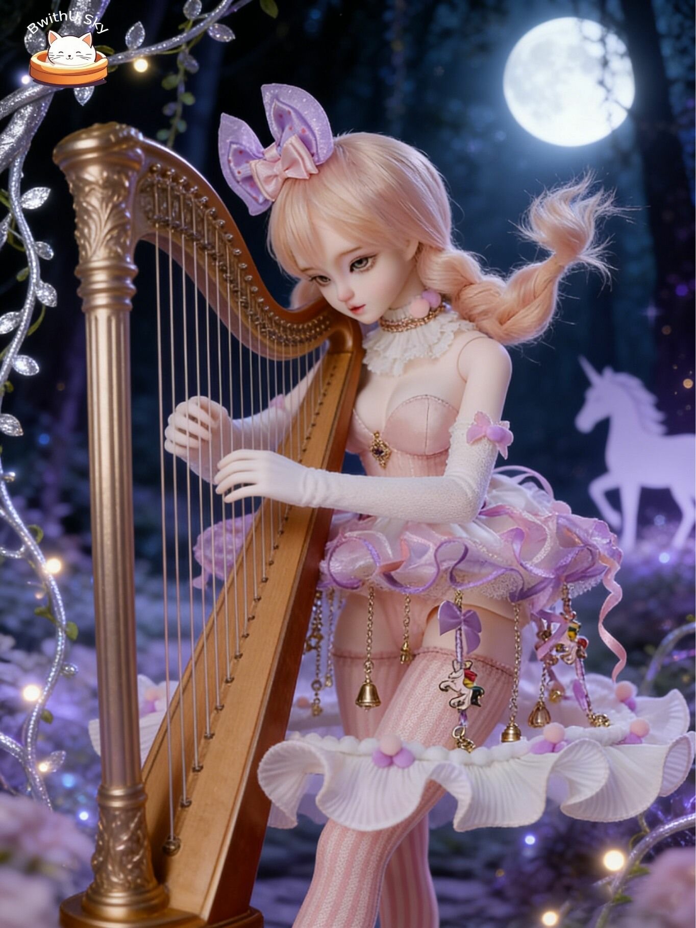 BwithU 1/4 BJD -кукла Барий: невероятно милая и фееричная! Она ярко отражает неповторимую красоту 1/4 BJD -куклы.