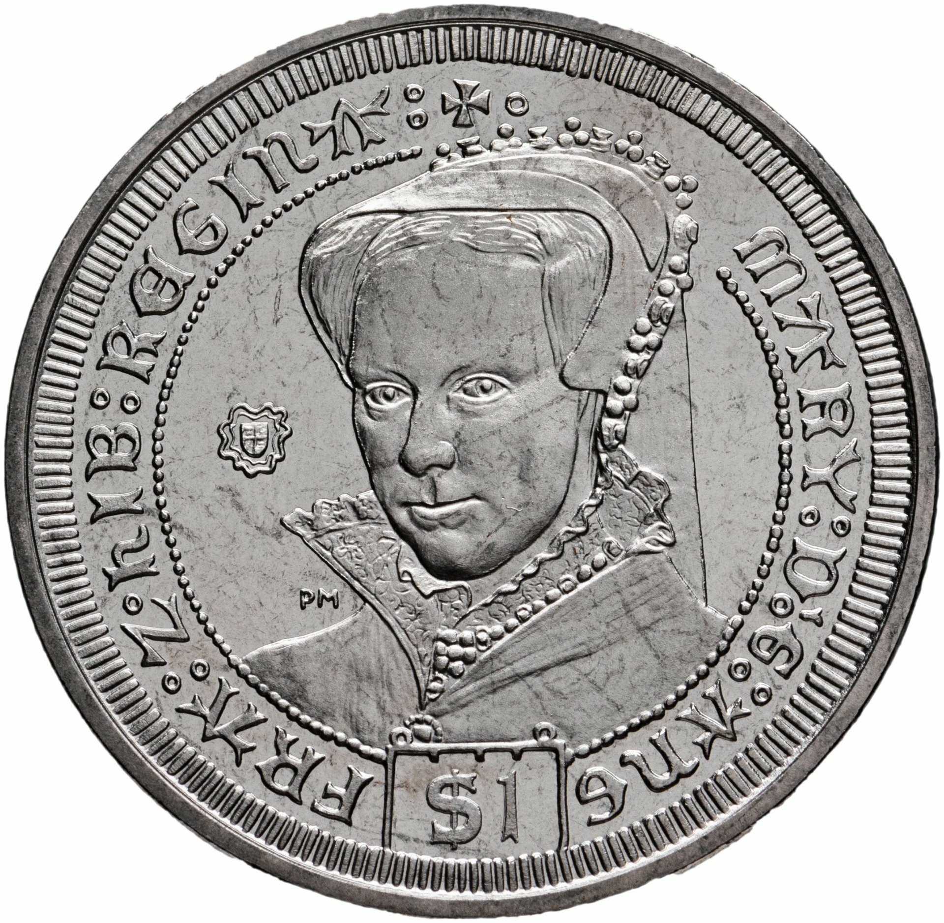 Британские Виргинские острова 1 доллар dollar 2008 "Короли и Королевы Англии - Мария I", Мельхиор медь-никель, в сохранности UNC
