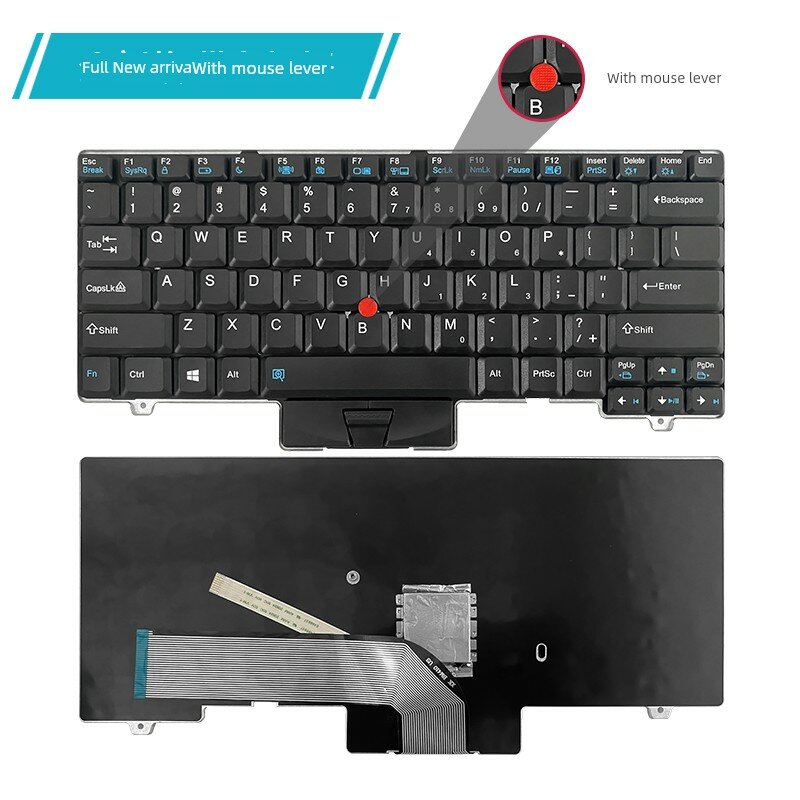 Клавиатура для Lenovo SL410 SL410K SL510 L410 L412 L420 L421 L512 L520 с английской раскладкой с мышиными клавишами
