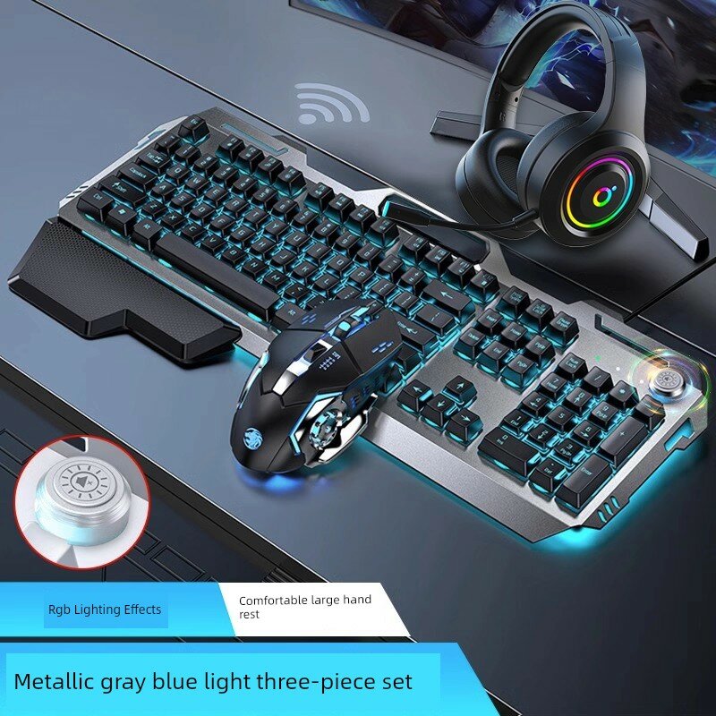 Механическая клавиатура и мышь Forerunner, комплект из трех предметов, гарнитура для компьютерных киберспортивных игр,