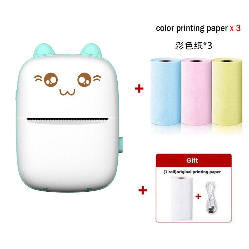 Горячая продажа портативного мини-принтера с беспроводным подключением к мобильному телефону, маленький принтер для домашнего использования, принтер для наклеек и фотографий