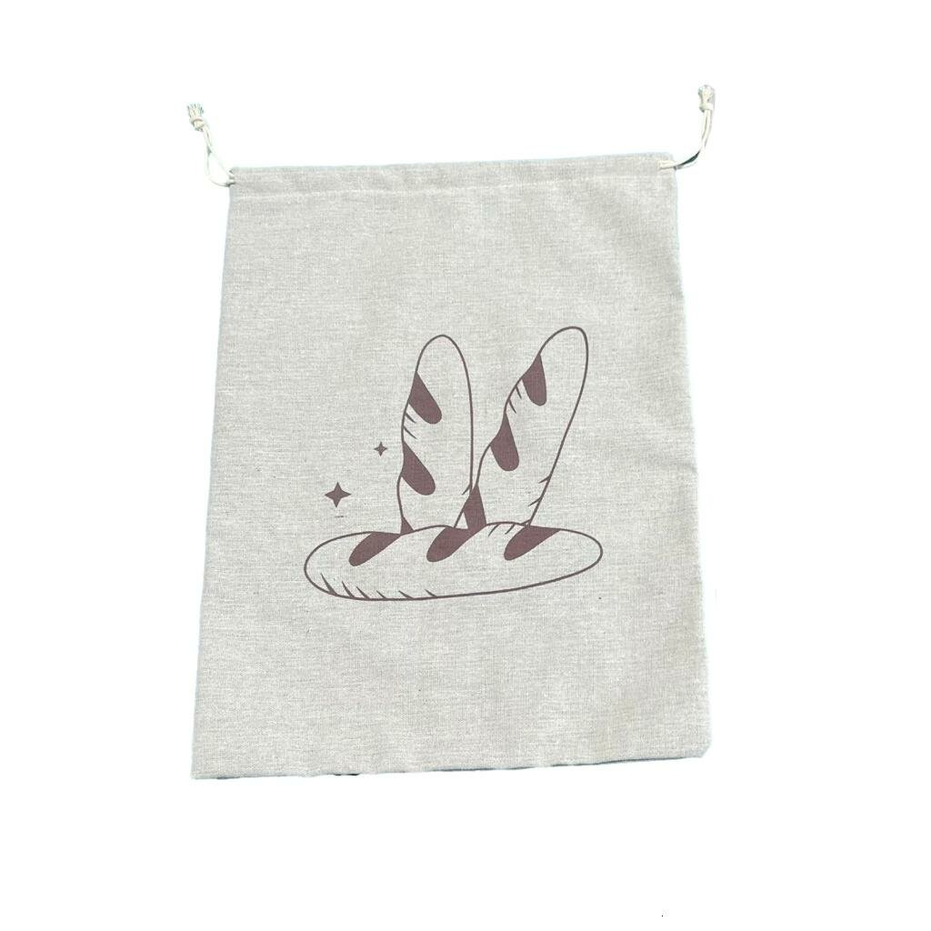 Мешочек для хлеба и закусок, Льняная ткань 30х40см