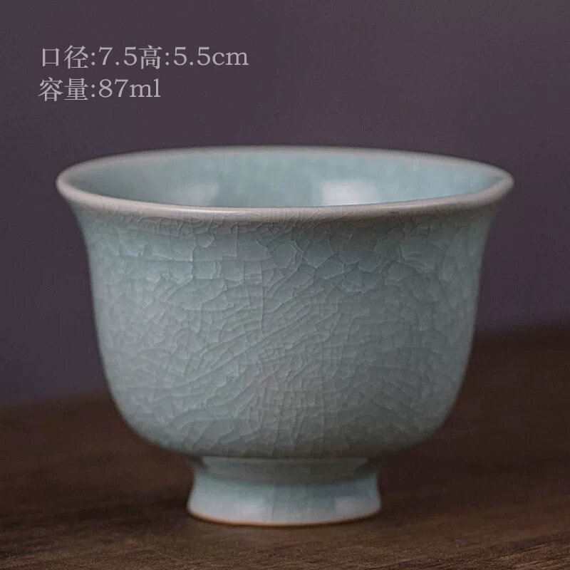 Чайная чашка Ruyao, одиночная чайная чашка, керамическая глазурь с эффектом кракле, элитный набор для чаепития кунг-фу,