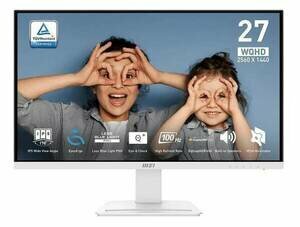 Монитор Micro-Star Int’l Co, Ltd. Монитор 27" MSI PRO MP273QW E2 White (IPS, 2560x1440, 100Hz, 4ms, 178°/178°, 400 cd/m, 1000:1, +2x HDMI 2.0, +DP 1.4a, +MM)