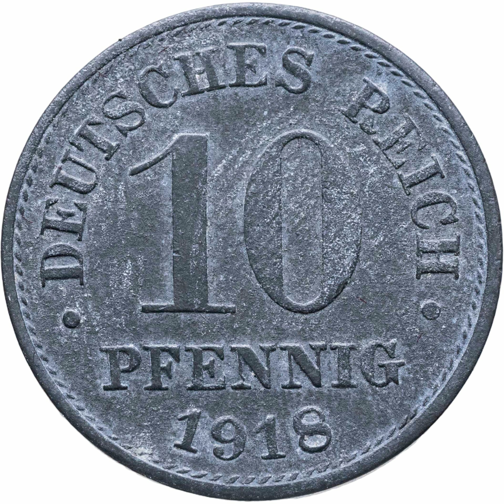 Германия 10 пфеннигов (pfennig) 1918 Цинк /не магнетик/