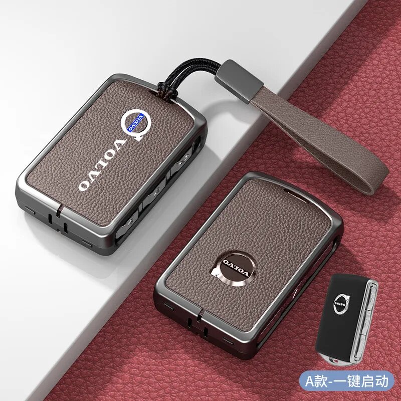 Чехол для ключей, совместимый с Volvo XC60 XC40 S60 S90 XC90 V60 V90, защитный чехол Style B-Brown