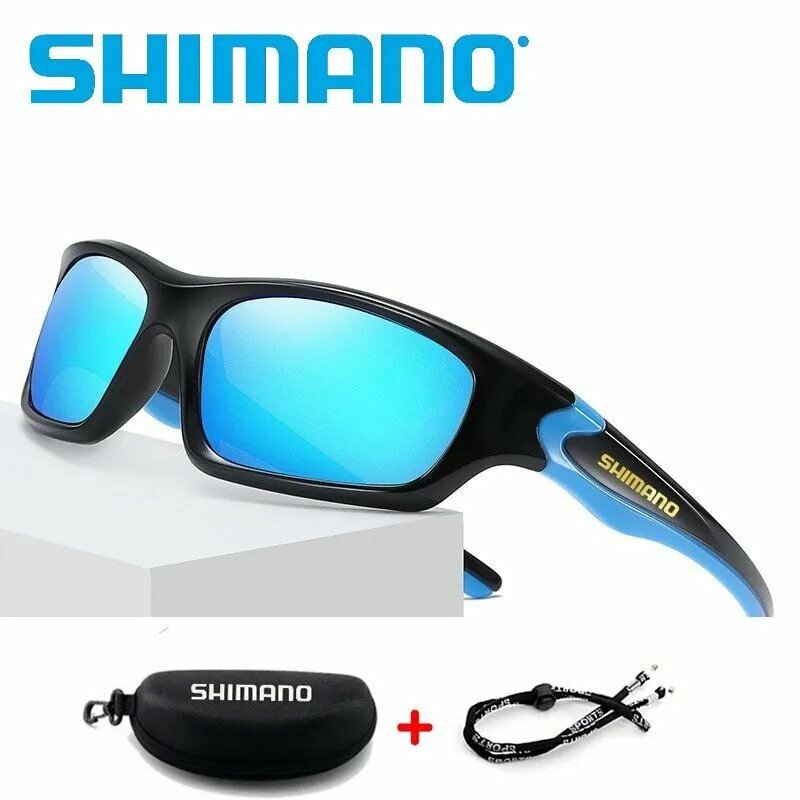 Мужские Поляризационные Солнцезащитные Очки Shimano Для Рыбалки В Коробке И Веревке