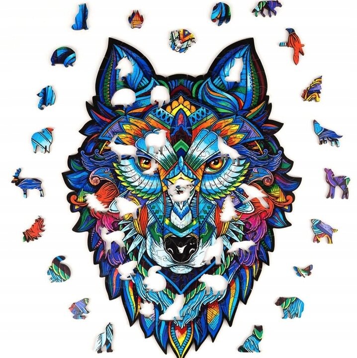 Деревянный пазл для детей и взрослых Unidragon, волк.700 элементов 4640157450059