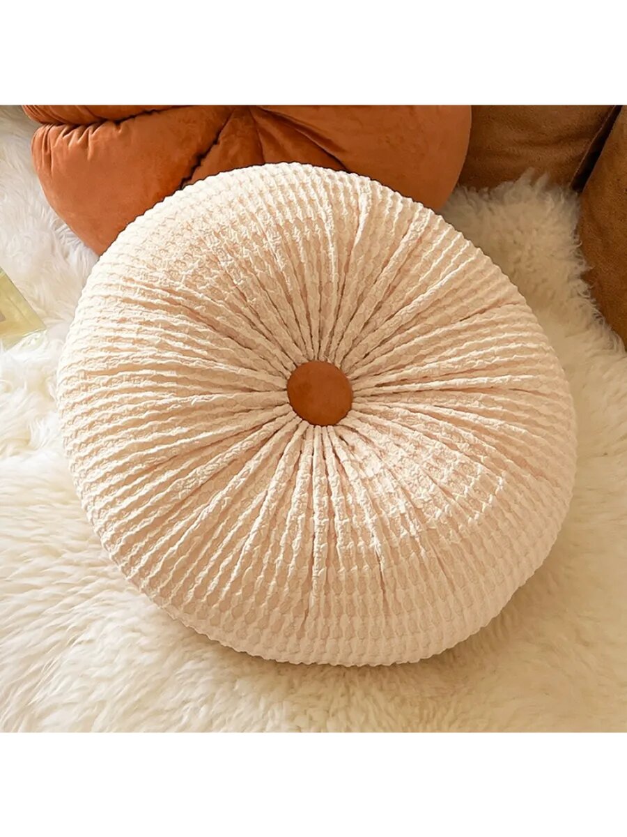 Наволочка Nordic Jia-текстура круглая 40см с наполнителем