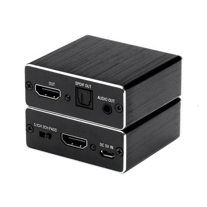 Разветвитель аудио и видео 4 KHDMI 3,5 мм/оптоволокно 5.1 без привода