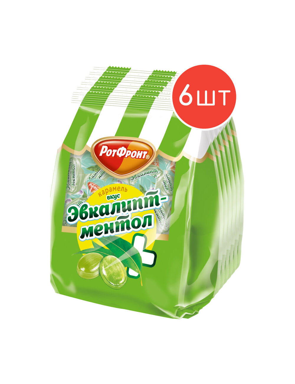 Карамель Рот Фронт Эвкалипт-ментол 200г 6шт