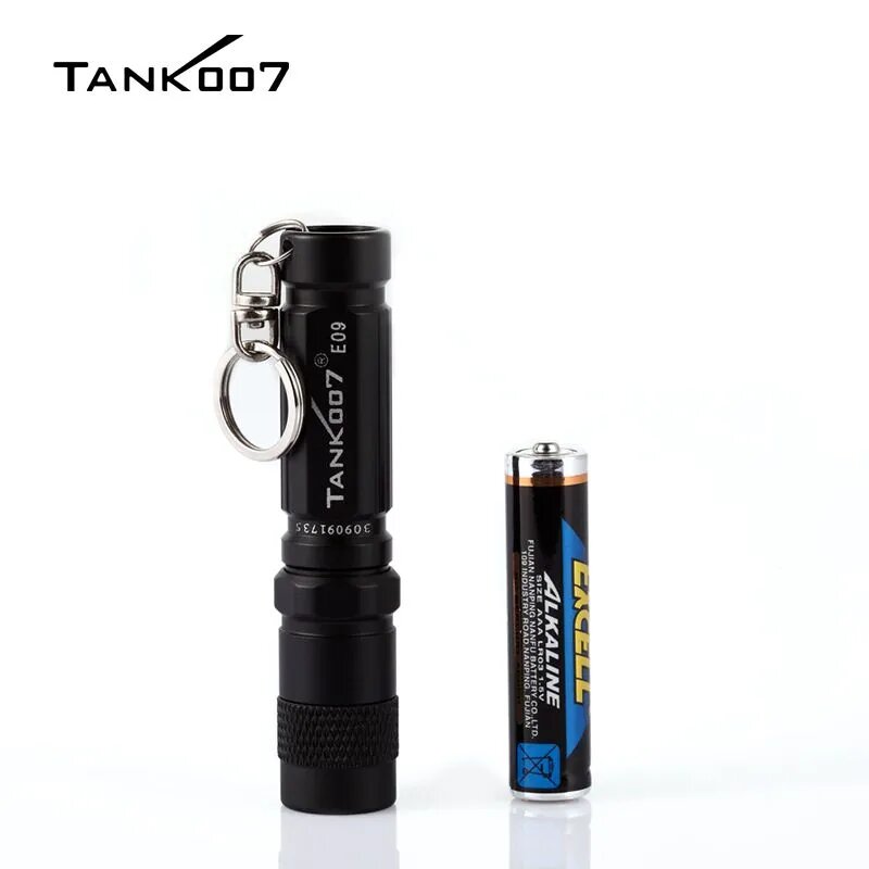 Фонарь Tank007 E09 LED, миниатюрный карманный фонарик, алюминиевый корпус, розовый цвет, для кемпинга и туризма — фото 1