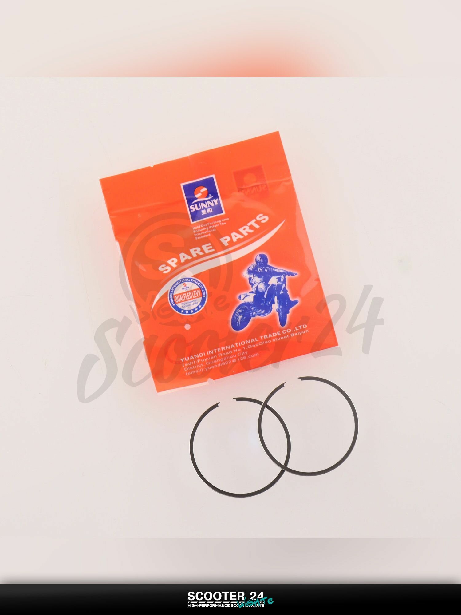 Кольца комплект на мотоцикл, мопед и скутер Honda PAL / Хонда Пал 50 кубов 1,00 ( 42,00 AF17) "SUNY" (mod.A)