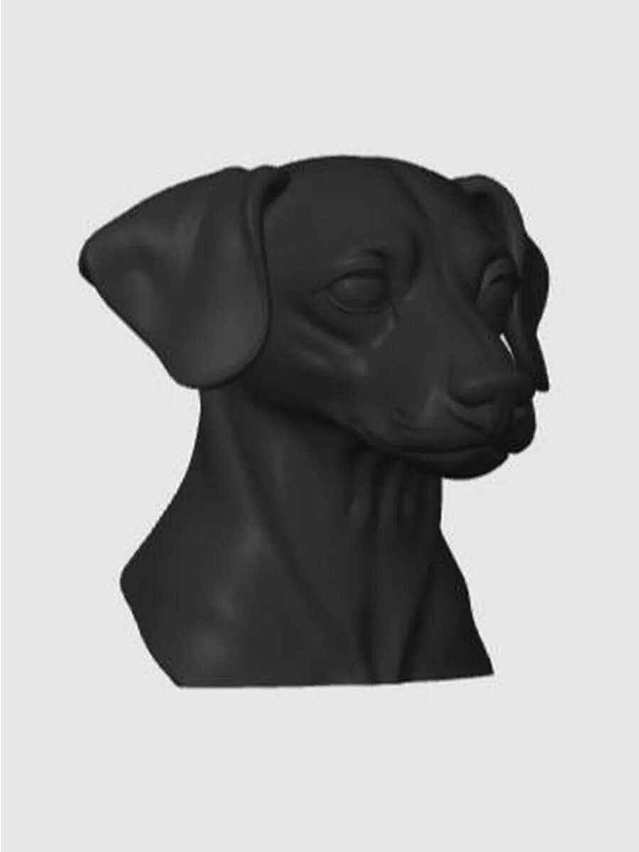 Статуэтка собаки-Мини пинчер с висячими ушами (10см, черный)