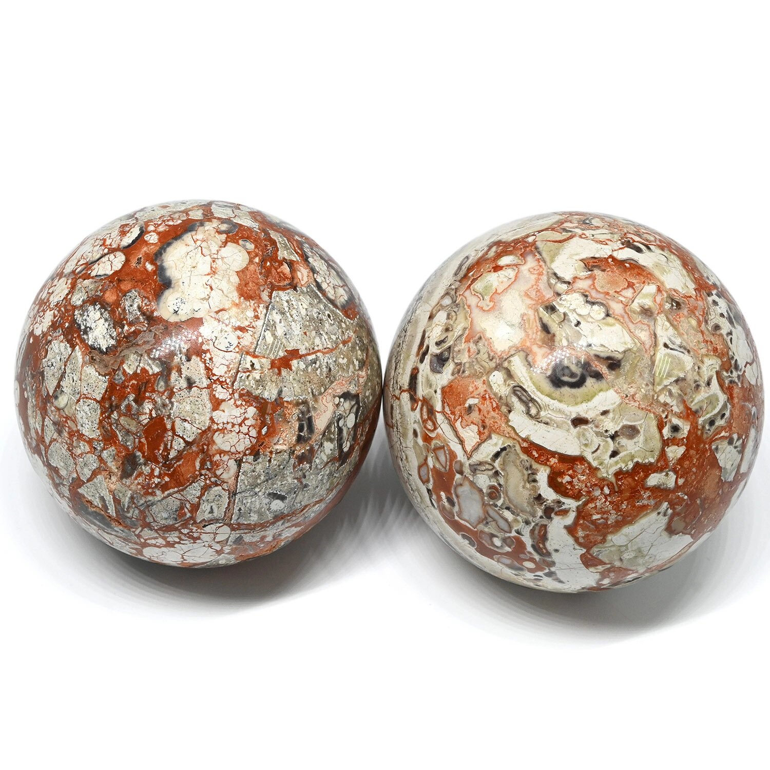 Коллекционный шар из агата цветочного красного, диаметр 60-62мм .