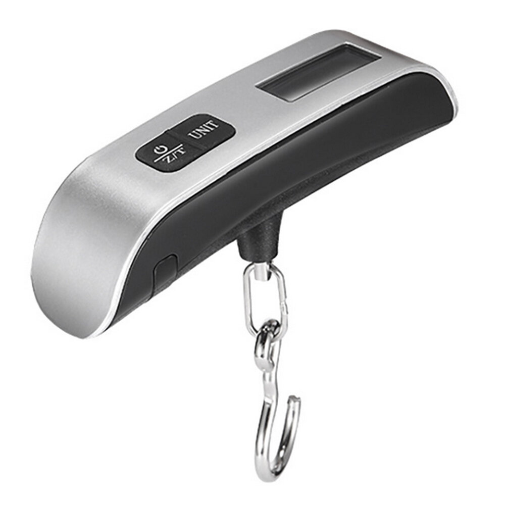Цифровая весовая весы для багажа с дисплеем LCD, максимальная грузоподъемность 50 кг/110.2 фунта, с крюком, портативная ручная весы для багажа для путешествий, цвет серебристый, материал сталь, размер изделия 130*32*30 мм, вес упаковки 116 г, размер